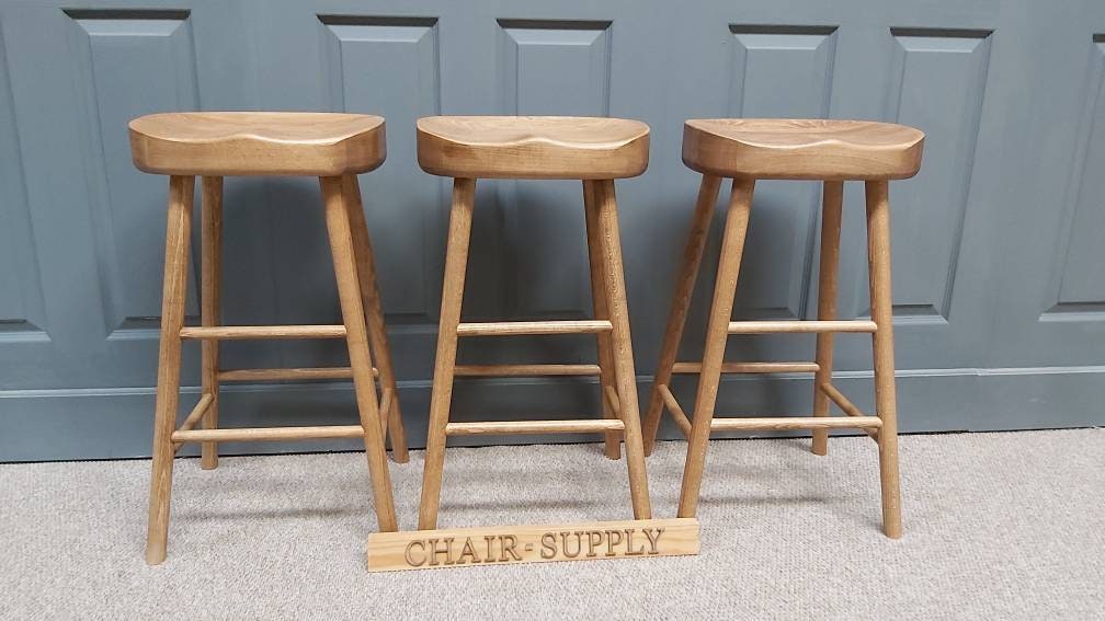 Shaker Style Bum Bar Stool in Solid Beech - Etsy UK