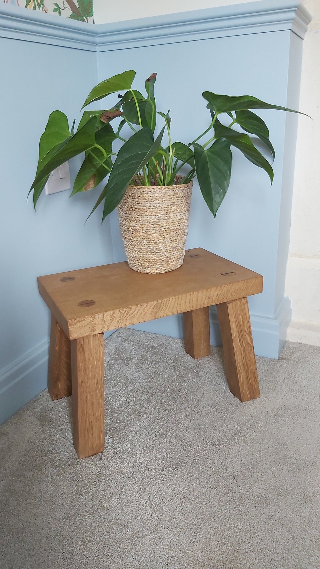 Handmade Solid Oak Milking Stool - Etsy