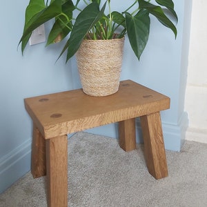 Handmade Solid Oak Milking Stool - Etsy