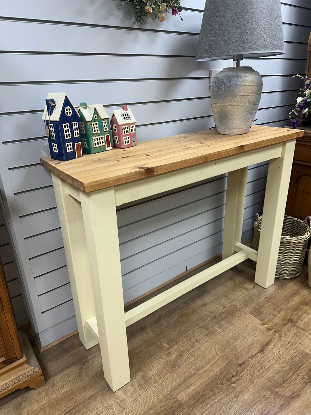 High Kitchen Breakfast Bar Table Unit With Solid Pine Top - Etsy