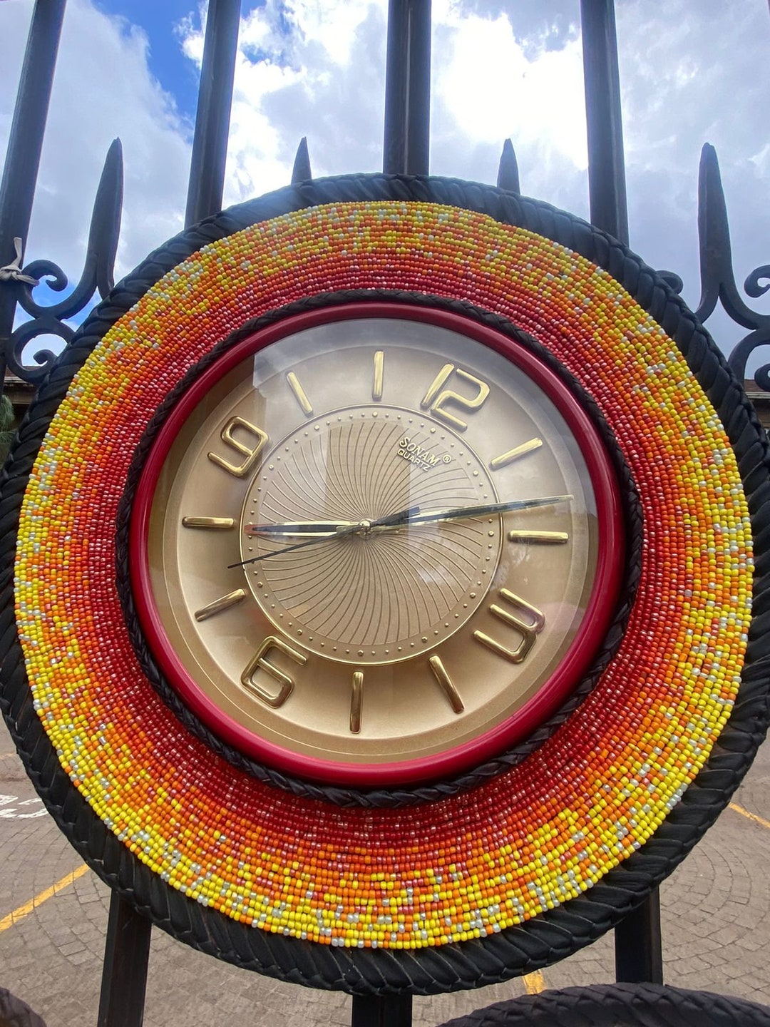 Bronze and Beaded Wall Hanging Watch Ascent/ Interior Home Design/home ...