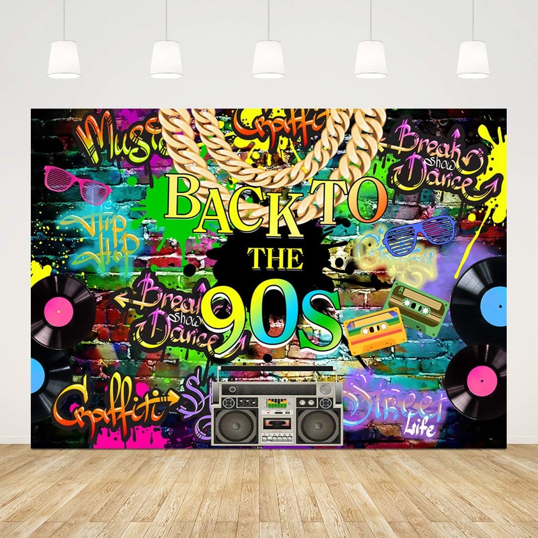 7x5ft 90s Hip Hop Party Decorations Brick Wall Back to 90s | Etsy