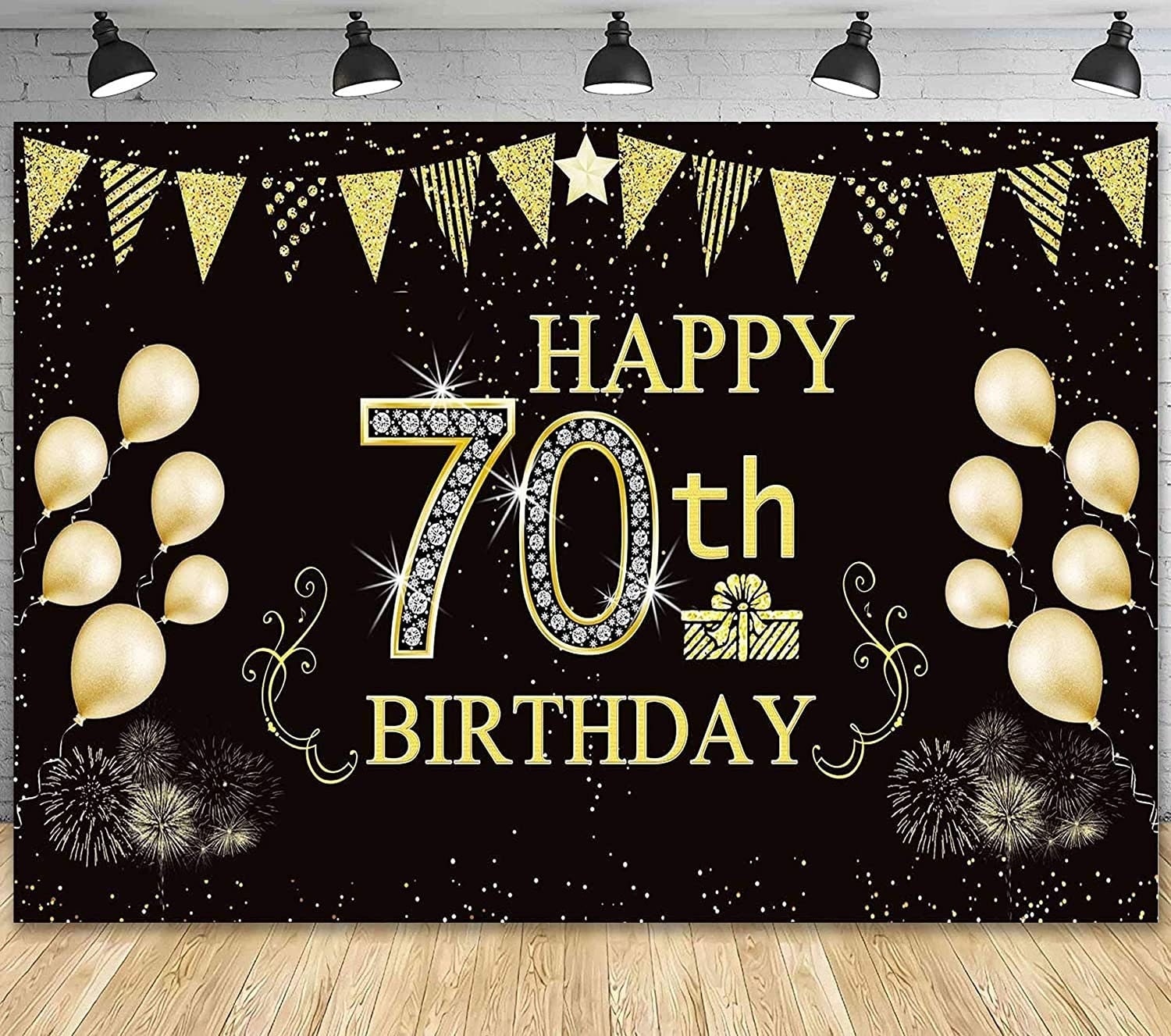 6 x 3.6 ft Happy 70th Birthday Backdrop Background Banner for | Etsy