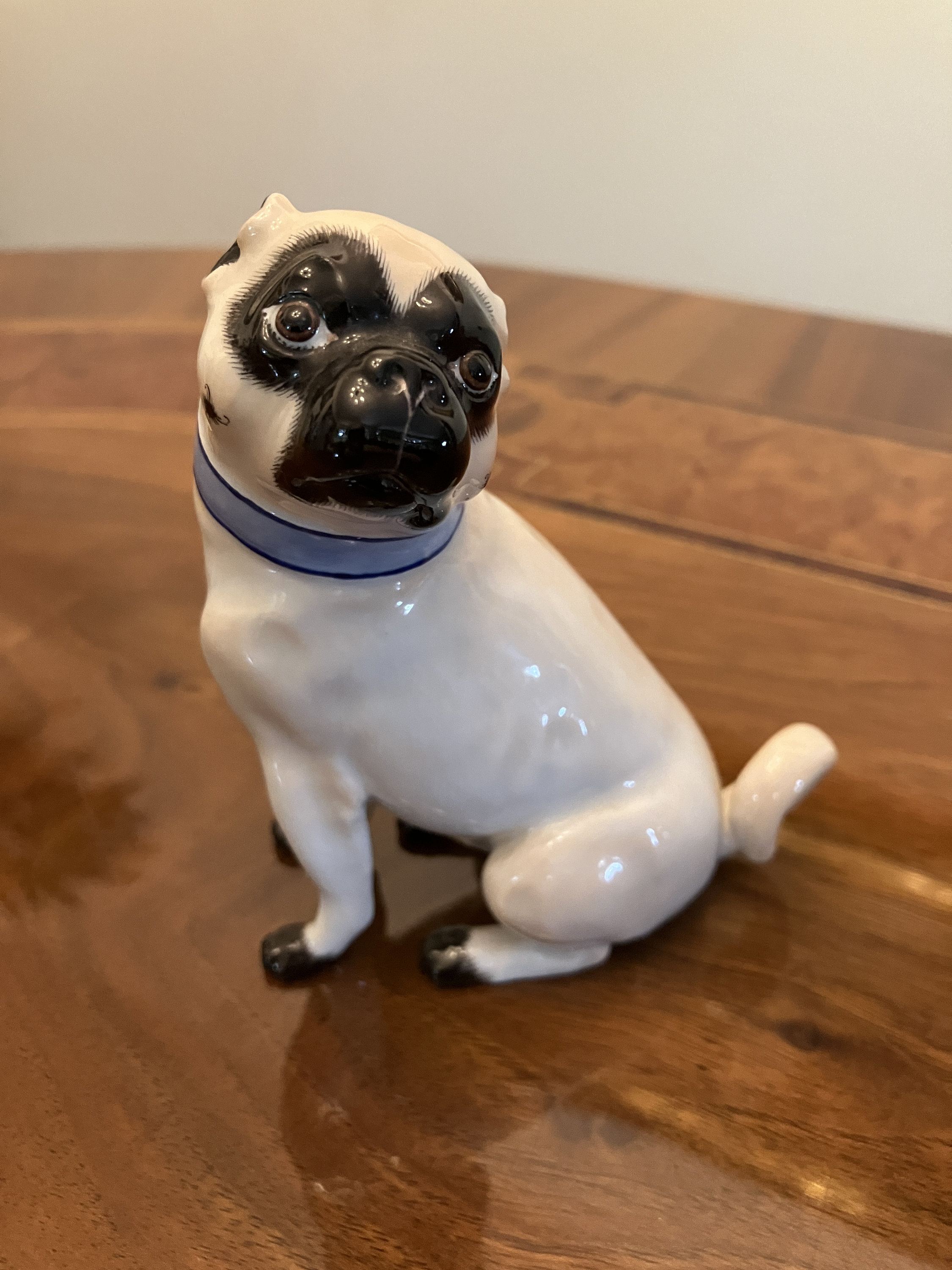 Meissen Porcelain 'pug' Sitting, Designed by J.J. Kändler, Marked, 1st ...