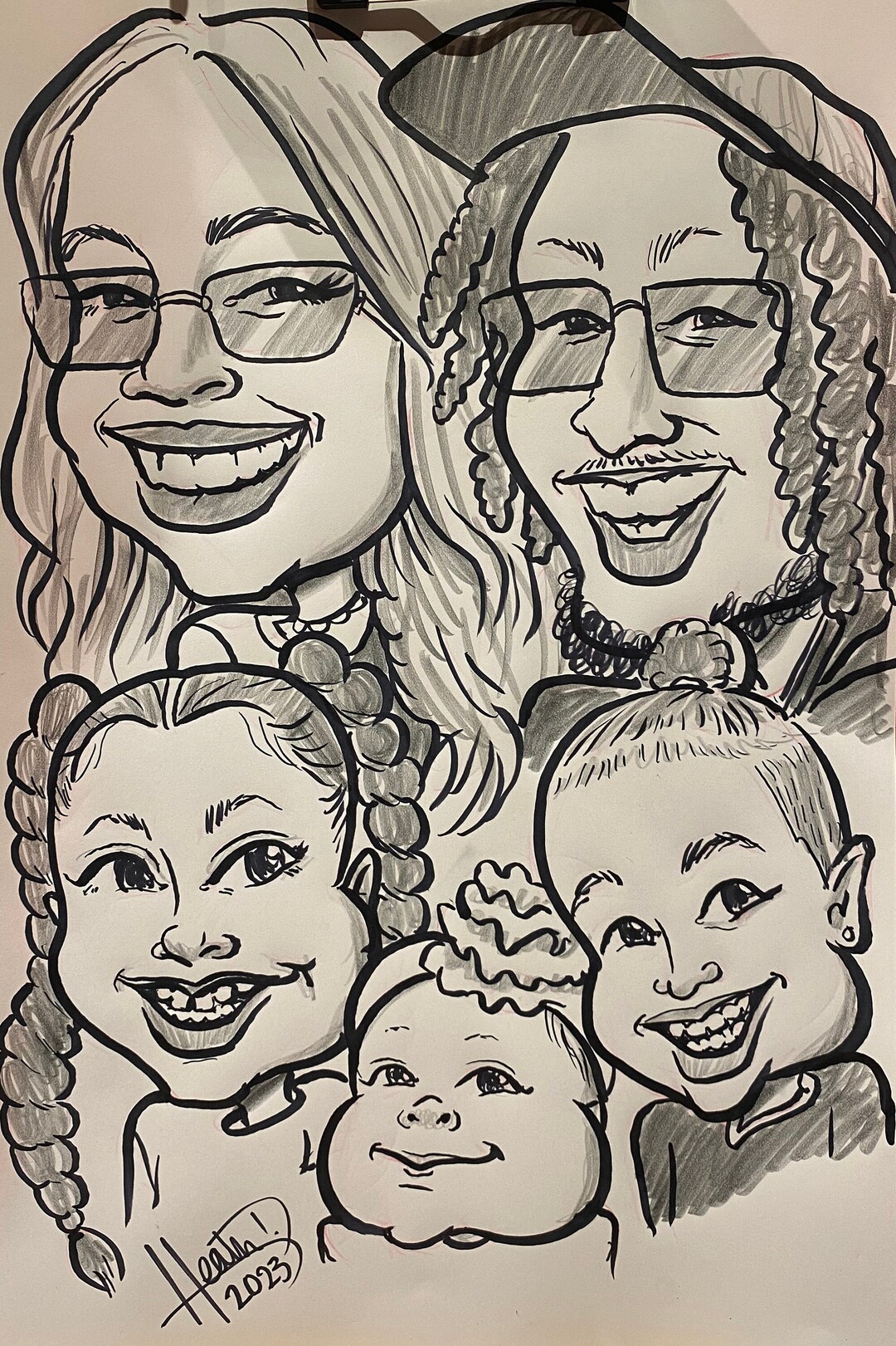Custom Caricature Portrait Caricatures Based on Photo - Etsy