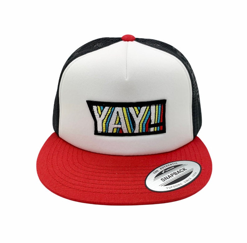 Yay Embroidered Patch Snapback Trucker Classic Foam Front Hat Outdoor ...