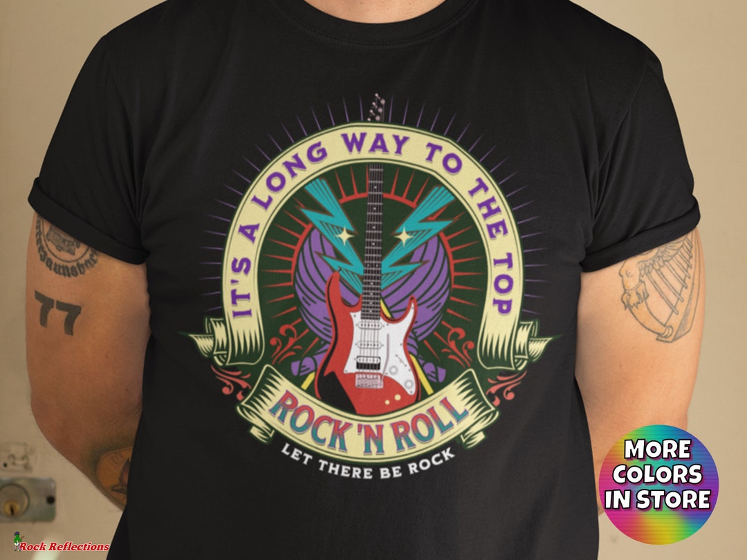 Rock Music T-shirt Rocker Classic Rock and Roll Lover Cool Music Shirt ...