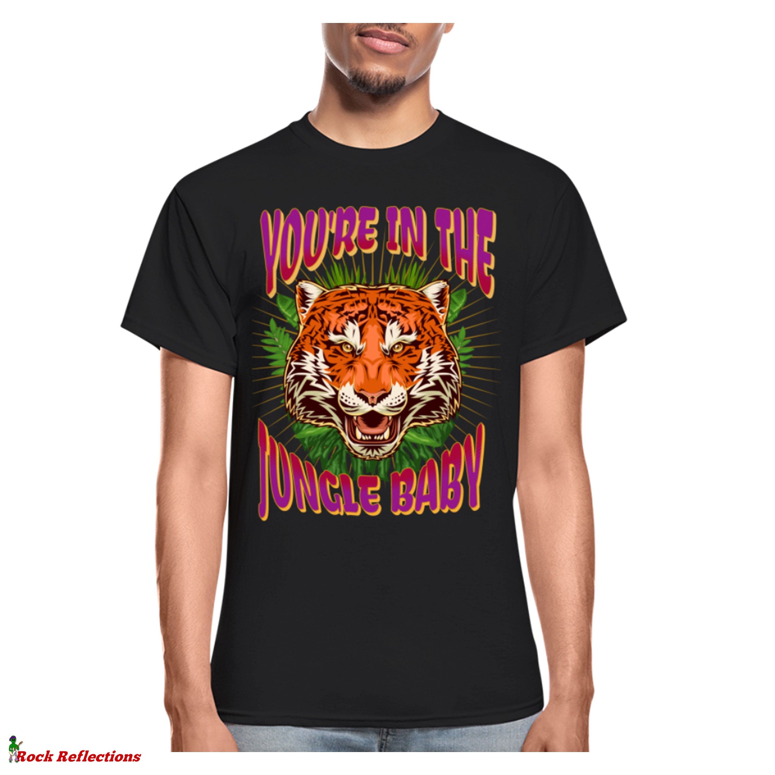 Rock Music T-shirt Classic Rock and Roll Lover Cool Tiger Music Tee ...