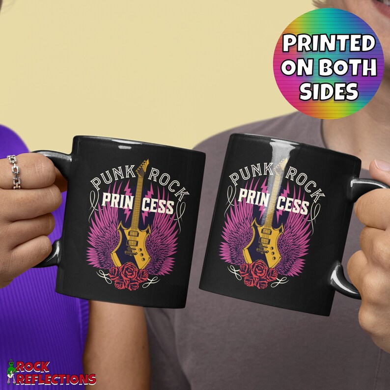 Punk Rock Princess Music Mug - Rocker Coffee Lover Gift - Etsy