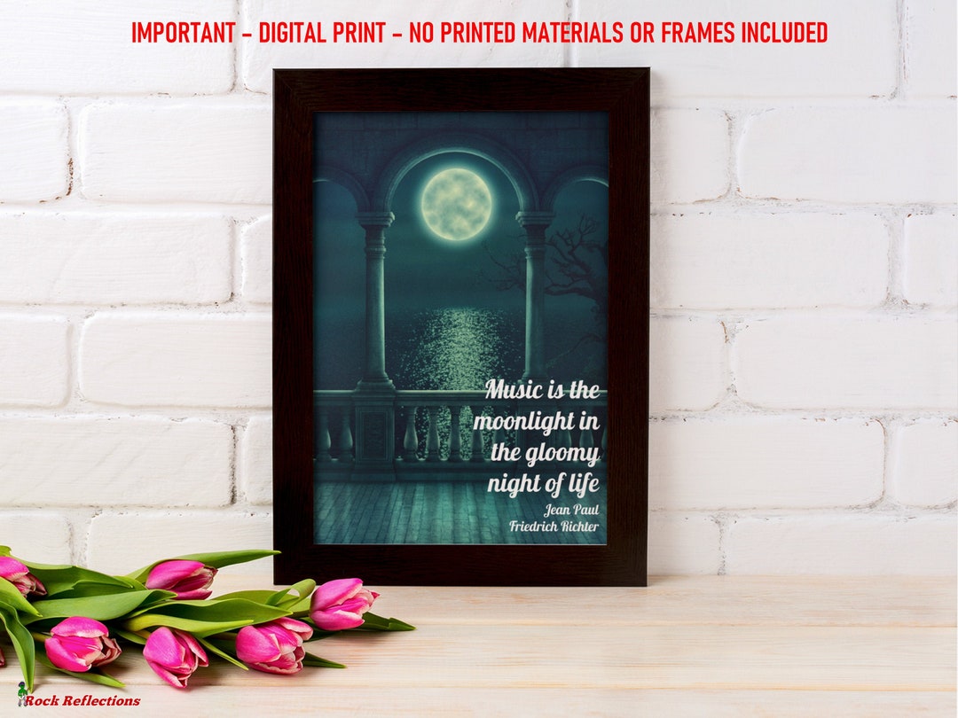 Music is the Moonlight Quote Print: Inspirational Wall Art (digital ...