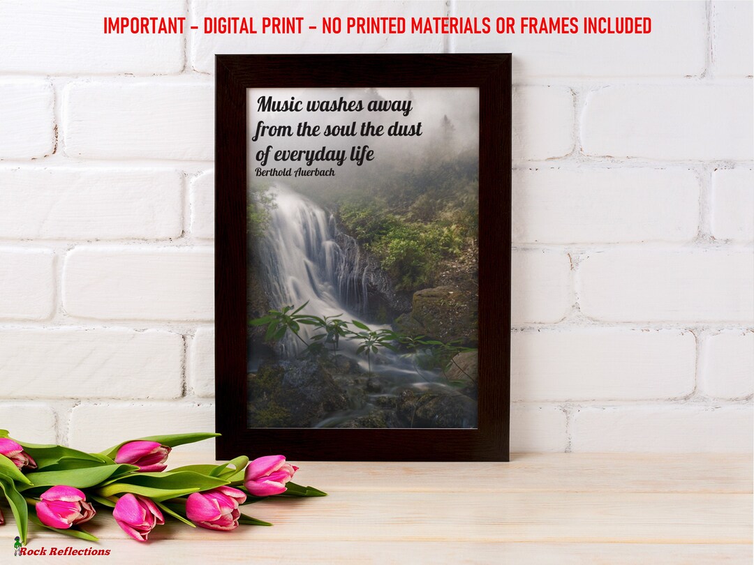 Music Quote Art Print: Inspirational Wall Art (digital Download) - Etsy