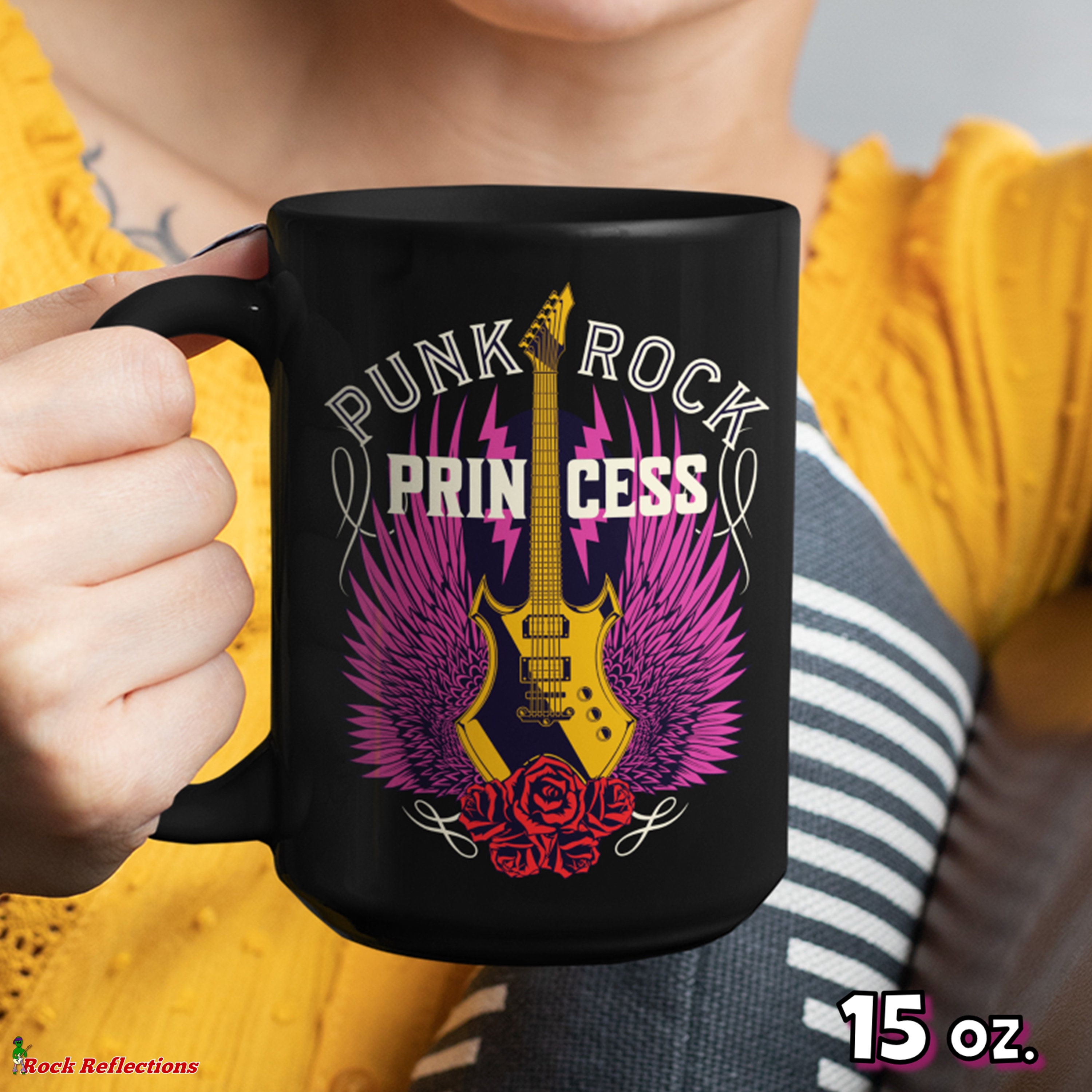 Punk Rock Princess Music Mug - Rocker Coffee Lover Gift - Etsy
