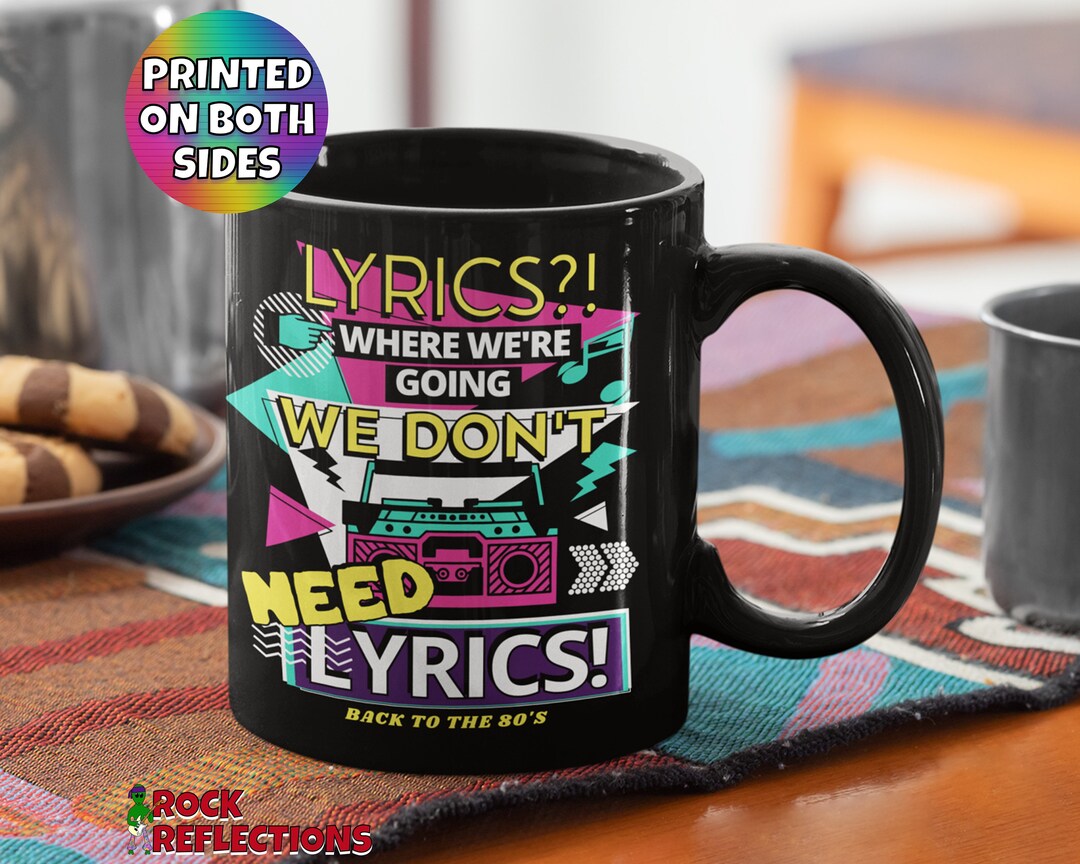 Music Mug Rock N Roll Mug Song Lyrics Joke Gift Rock Music and Coffee ...