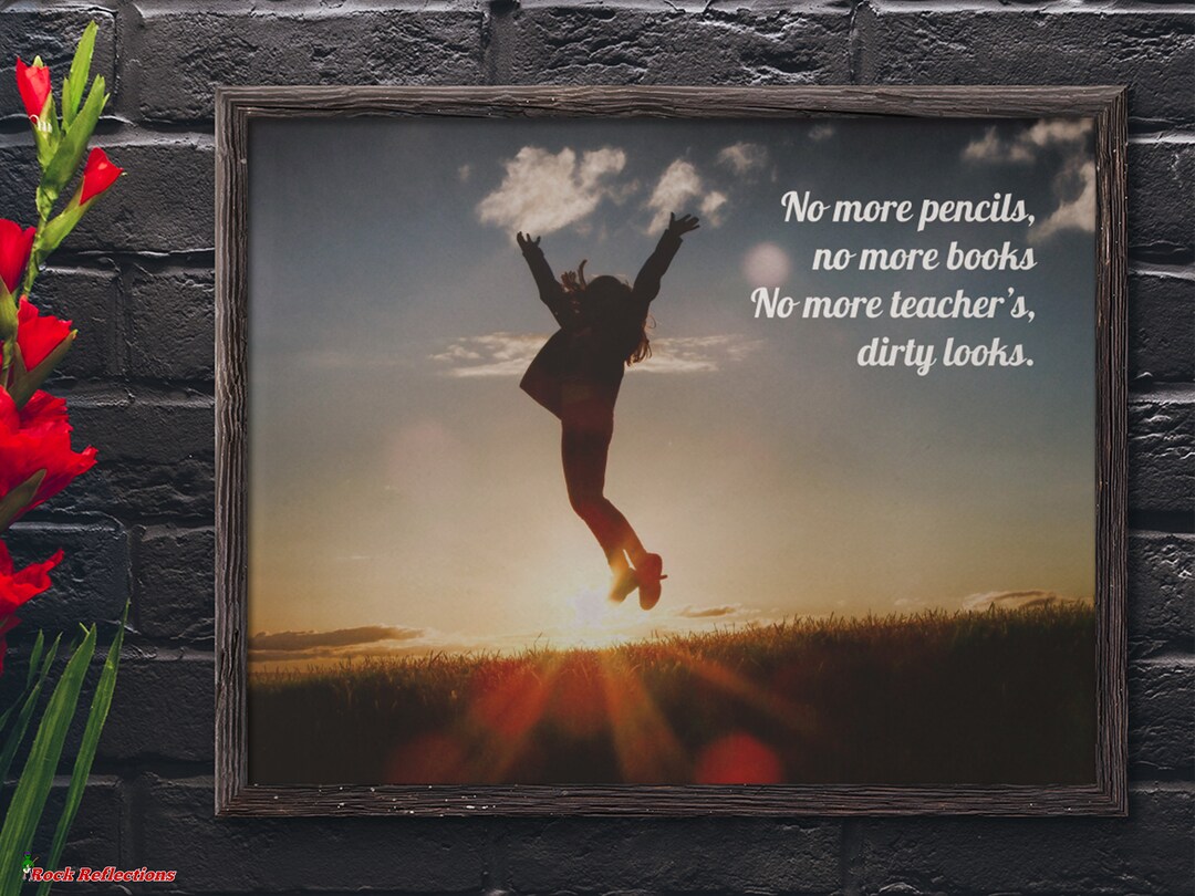 Song Lyric Wall Art: No More Pencils Quote (digital Download) - Etsy