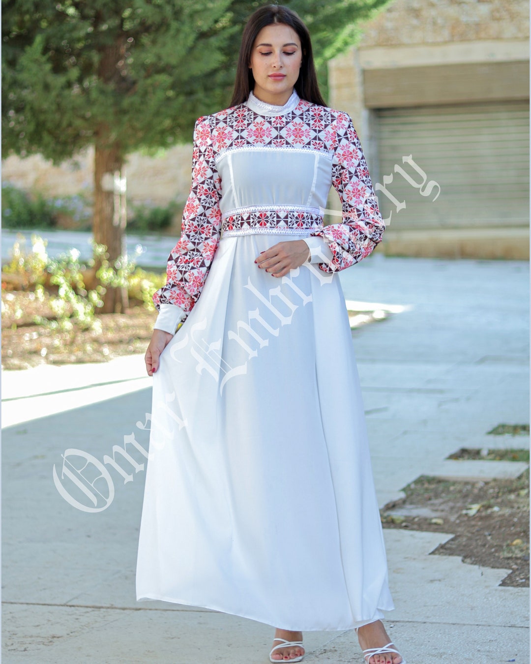 Palestinian Thobe Embroidered Maxi Dress Palestinian Princess Design ...