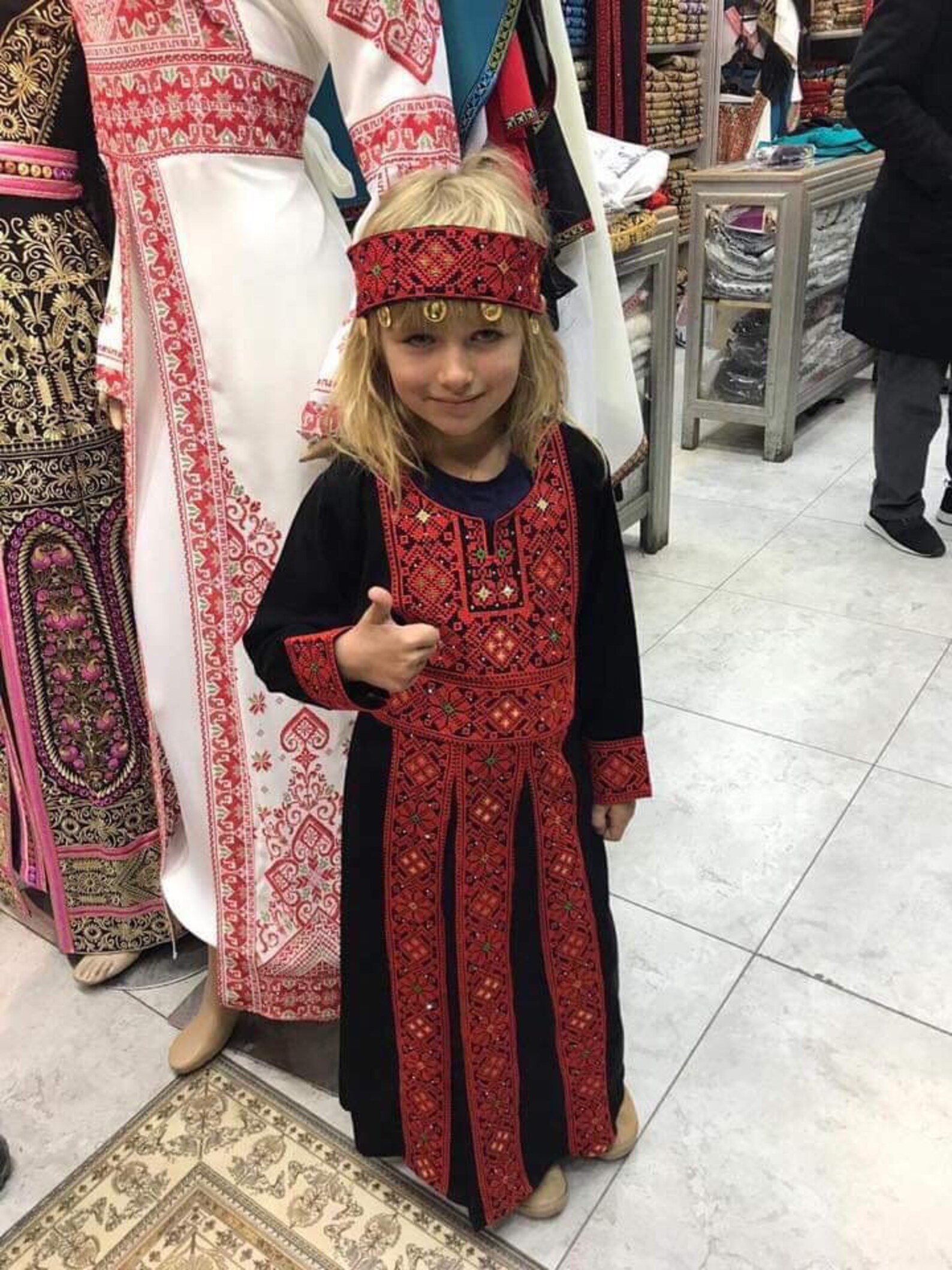 Girls Embroidered Dress for Kids Arabic Palestinian Jordanian Dress - Etsy