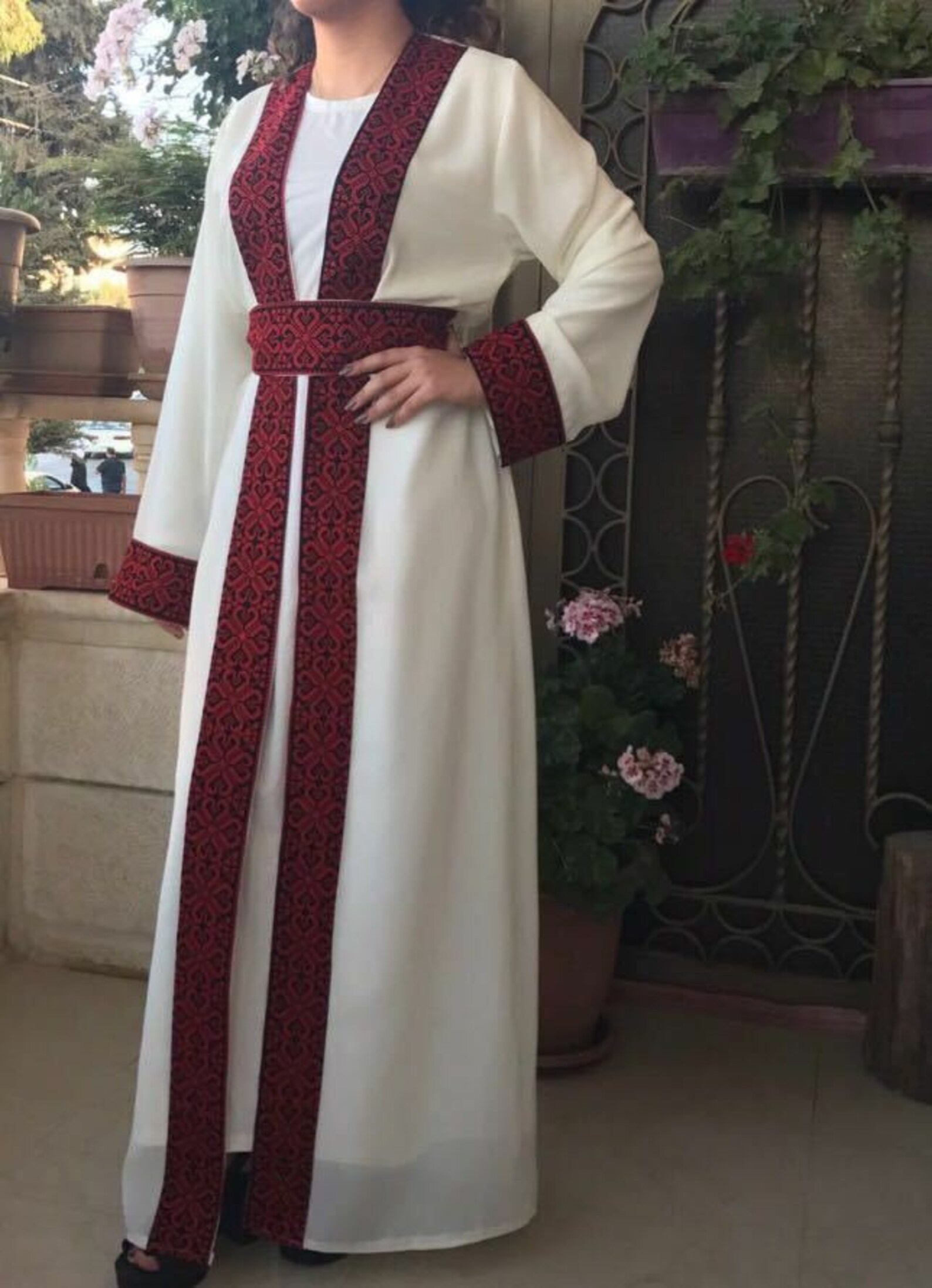 Palestinian Abaya Embroidered Jordanian Traditional Arabic - Etsy