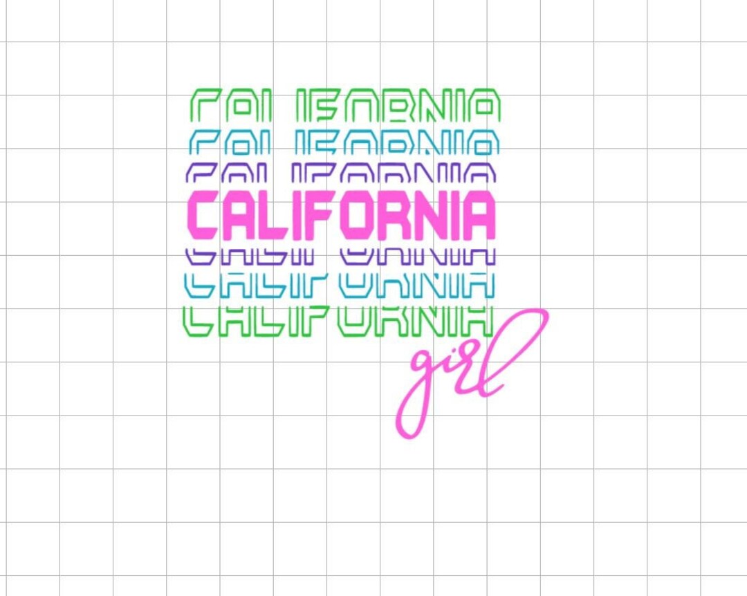 California Girl SVG Cali Girl SVG State Svg Cutting Files - Etsy