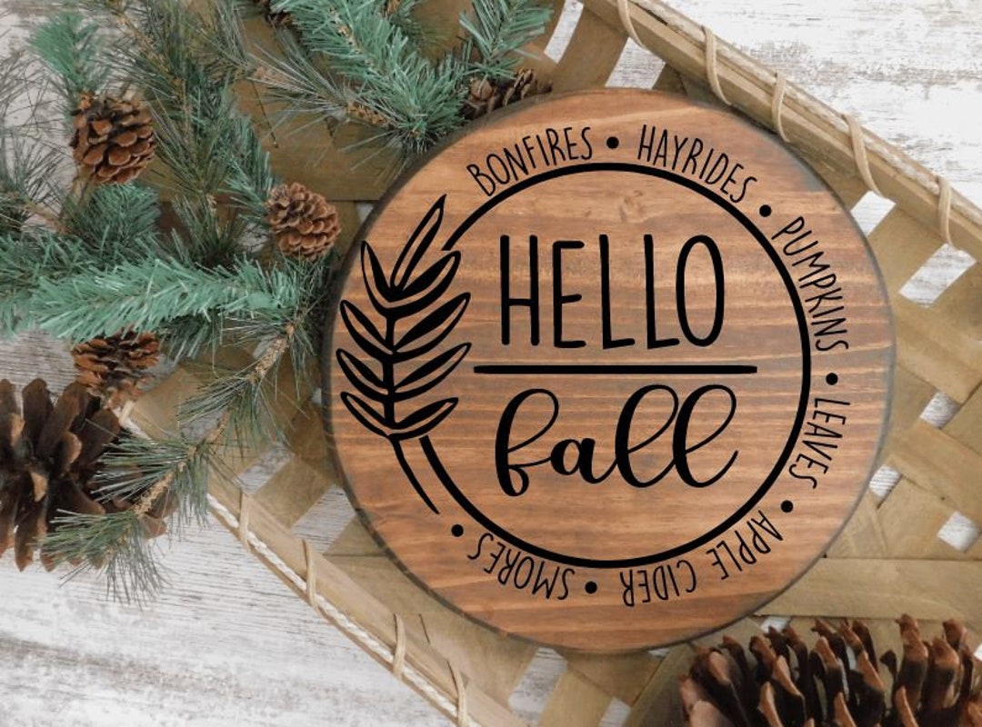 Hello Fall SVG Fall Sign Svg Autumn Svg Fall List Svg Cut - Etsy