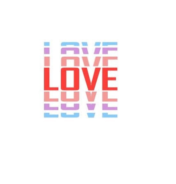 Love Split SVG File Valentine SVG File Silhouette Cut | Etsy
