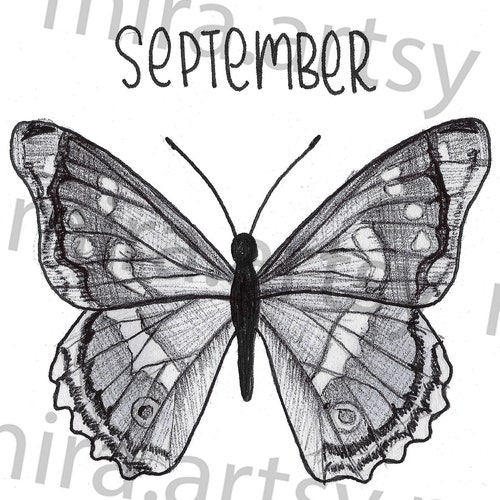 February Birth Month Butterfly Scan agathina Emperor - Etsy