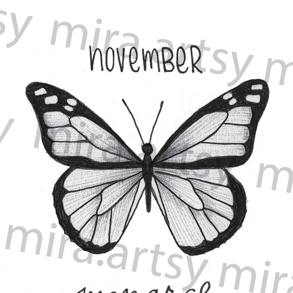 November Tattoo - Etsy