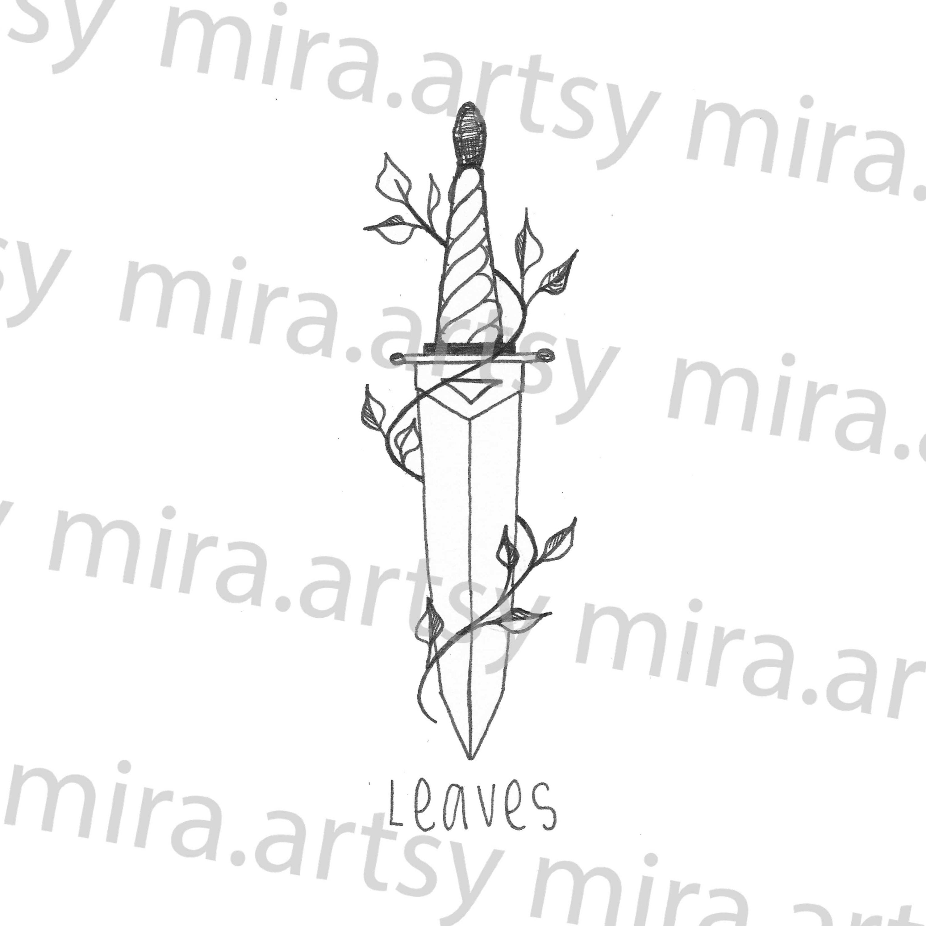 Knife Tattoo Drawing
