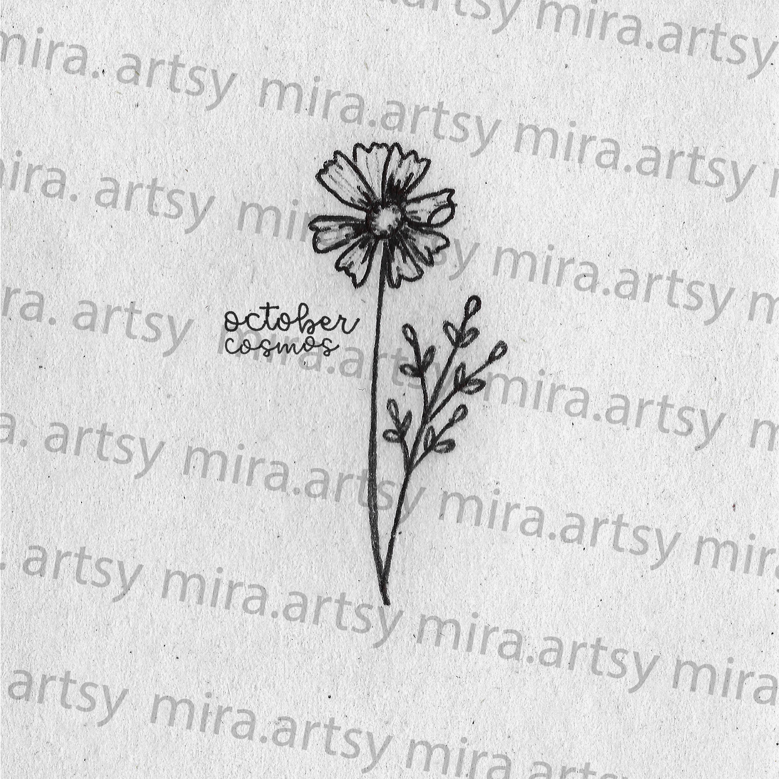 October Flower Tattoo