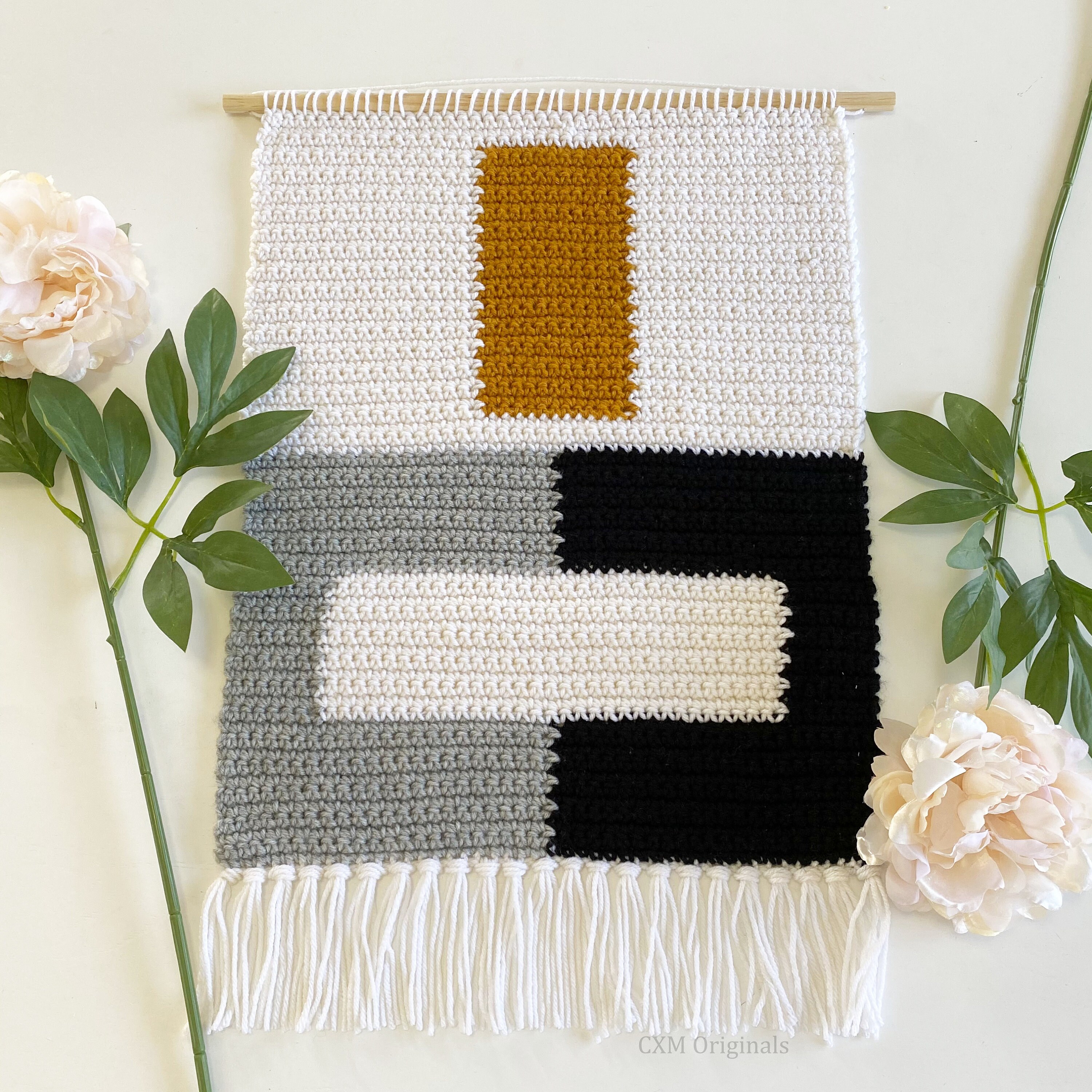 Modern Crochet Wall Hanging Pattern – Abstract Designs (PDF Download ...