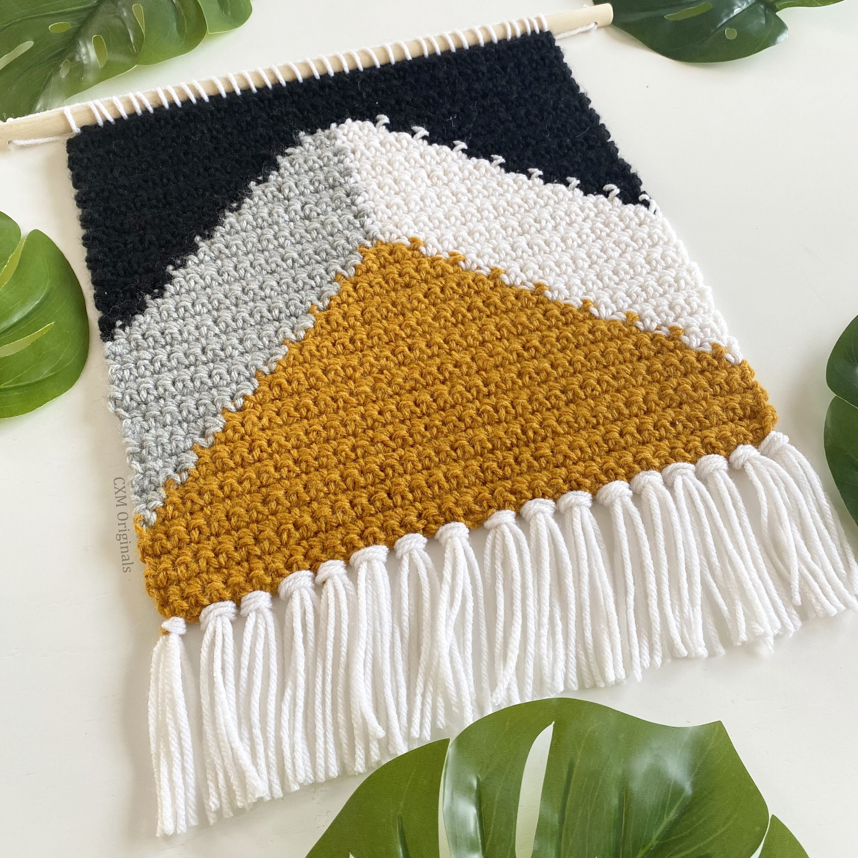 Crochet Pattern Set - Modern Crochet Wall Hanging - Gallery Wall ...