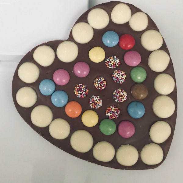 Heart Chocolate Slab - Etsy UK