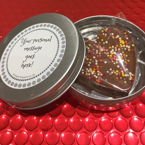 Heart Chocolate Slab - Etsy UK