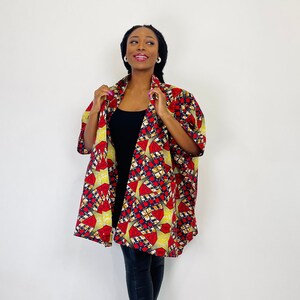 Handmade Cover up in African Print or Ankara Fabric - Pristie Cover-up ...