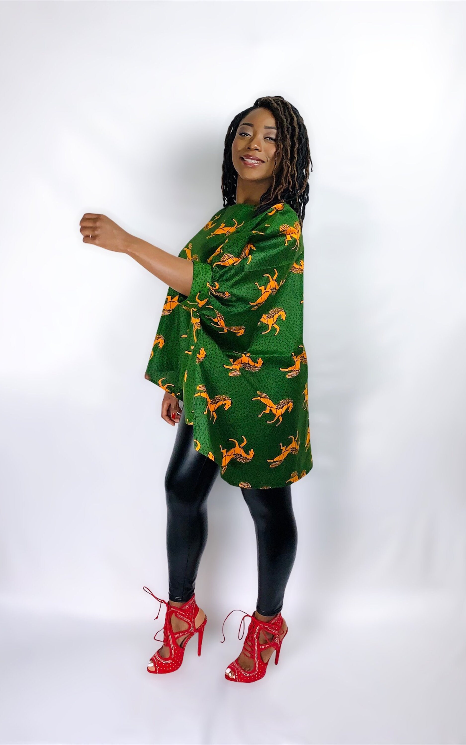 Emily High-low Boubou Top Ankara/african Print - Etsy