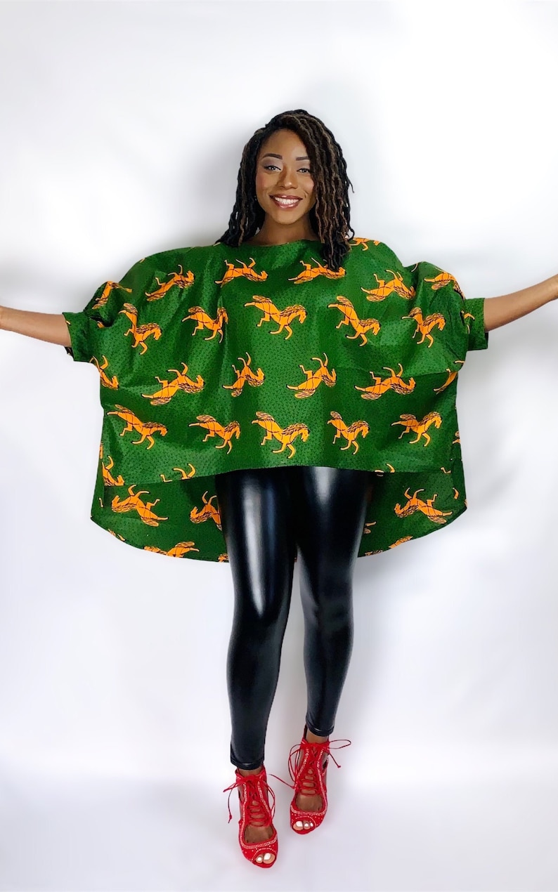 Emily High-low Boubou Top Ankara/african Print - Etsy