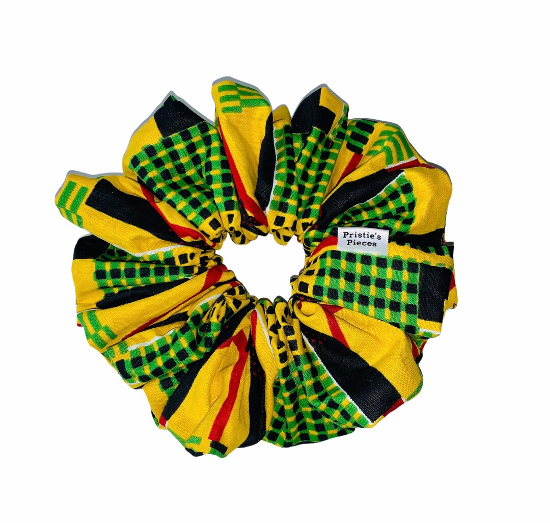 Large Kente African Print Ankara Scrunchie Asantewaah Scrunchie - Etsy