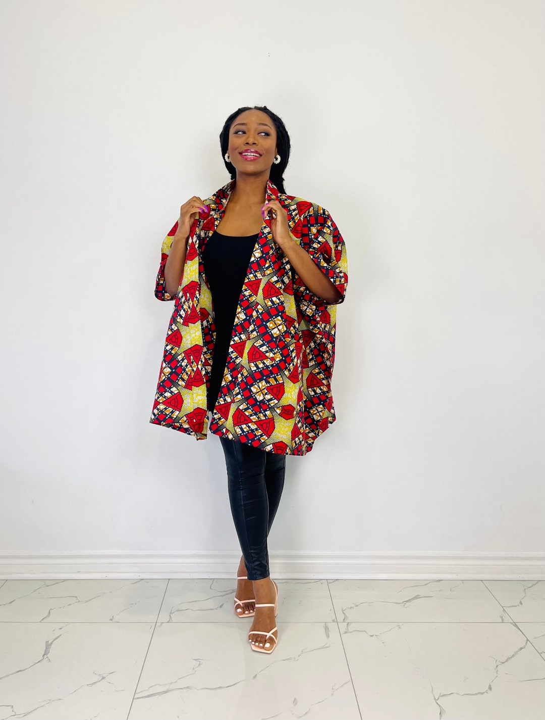 Handmade Cover up in African Print or Ankara Fabric - Pristie Cover-up ...