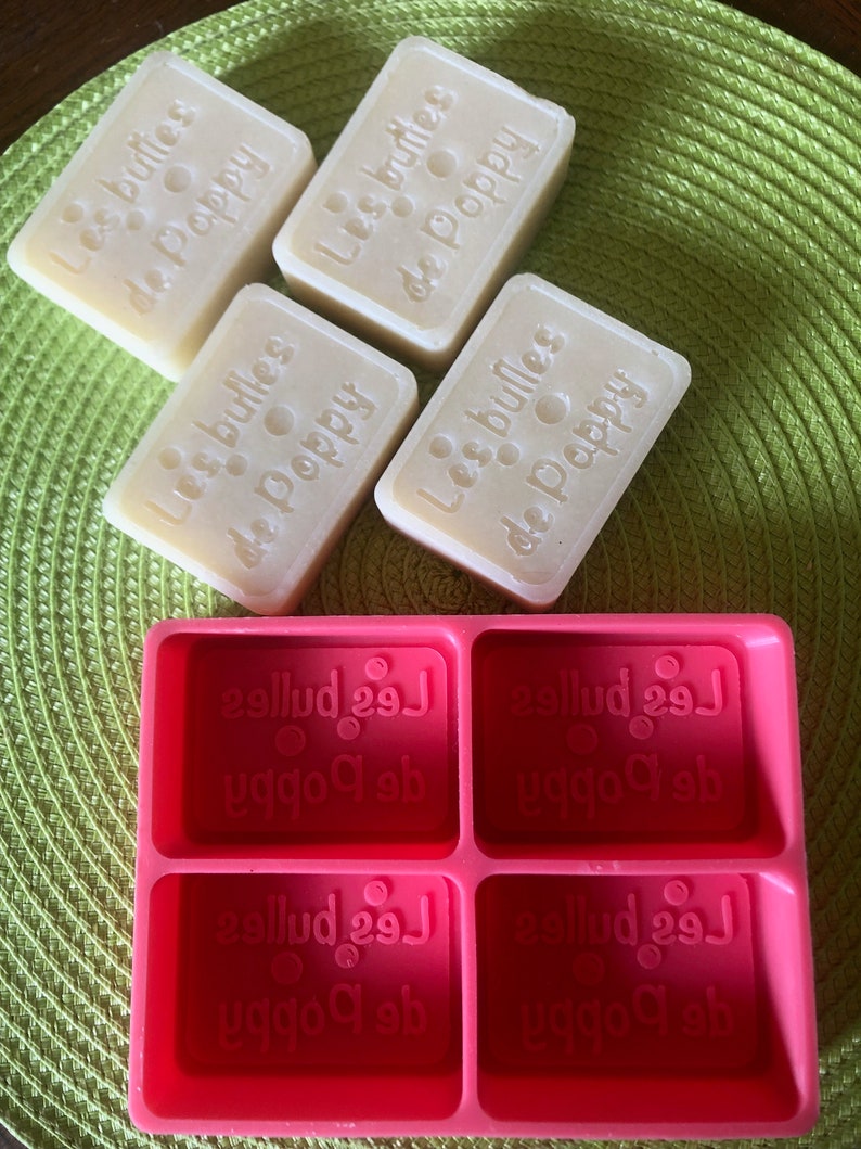 Customizable 4 Cavity Rectangular Soap Silicon Mold - Etsy