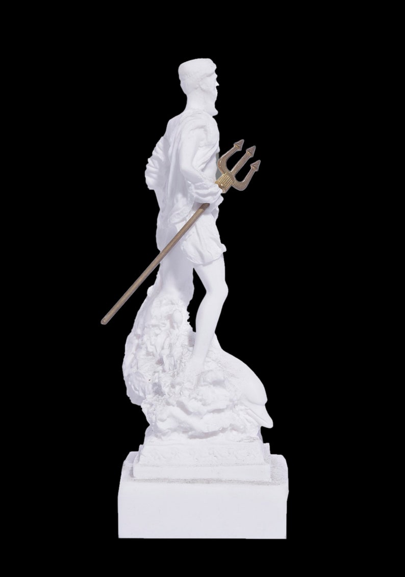 Poseidon Statue Neptune Holding His Trident Ancient Greek & - Etsy