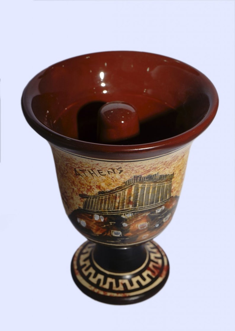 Pythagoras Cup With Acropolis of Athens Handmade Greek - Etsy