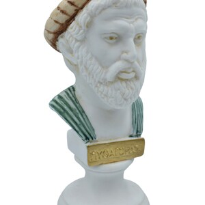 Pythagoras Bust Head Statue, the Great Mathematician and Greek ...