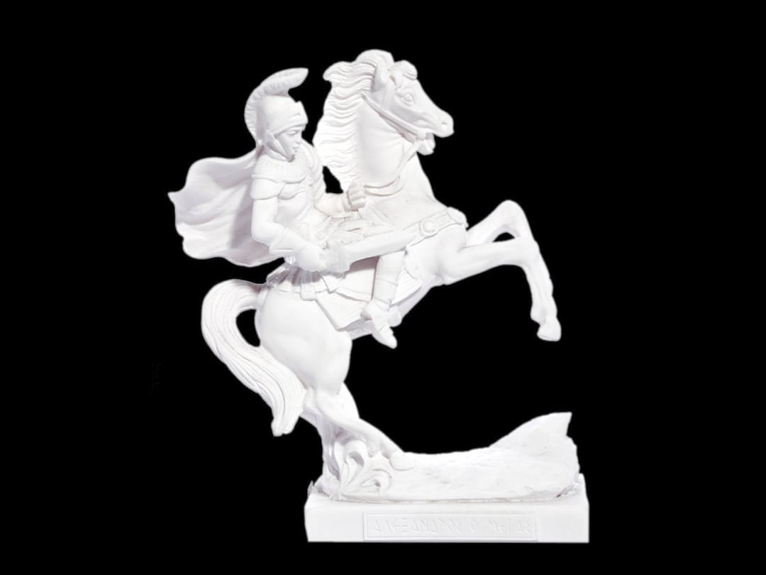 Alexander the Great Statue Riding Bucephalus, the Greek Macedonian King ...