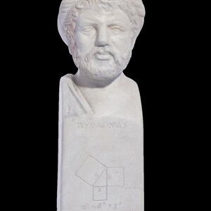 Pythagoras Bust Head Statue, the Great Mathematician and Greek ...