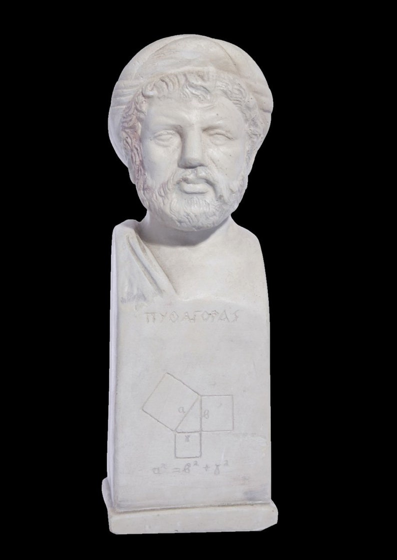 Pythagoras Bust Head Statue the Great Mathematician and Greek - Etsy