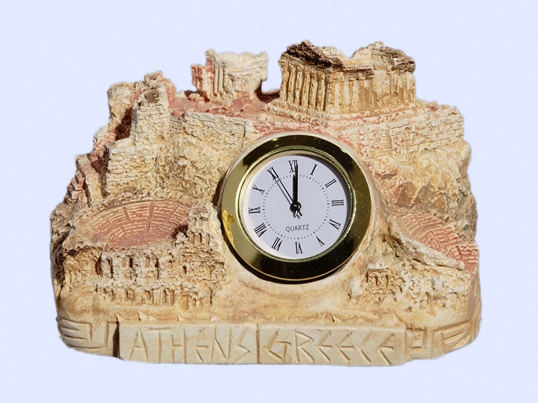 Acropolis Table Clock Statue, Parthenon, the Temple of Goddess Athena ...