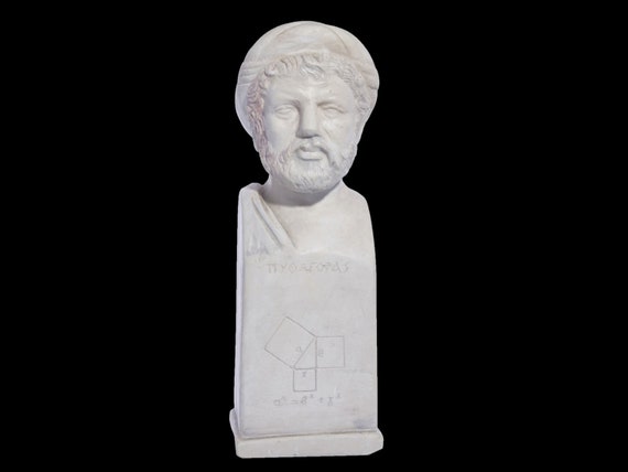 Pythagoras Bust Head Statue the Great Mathematician and Greek - Etsy