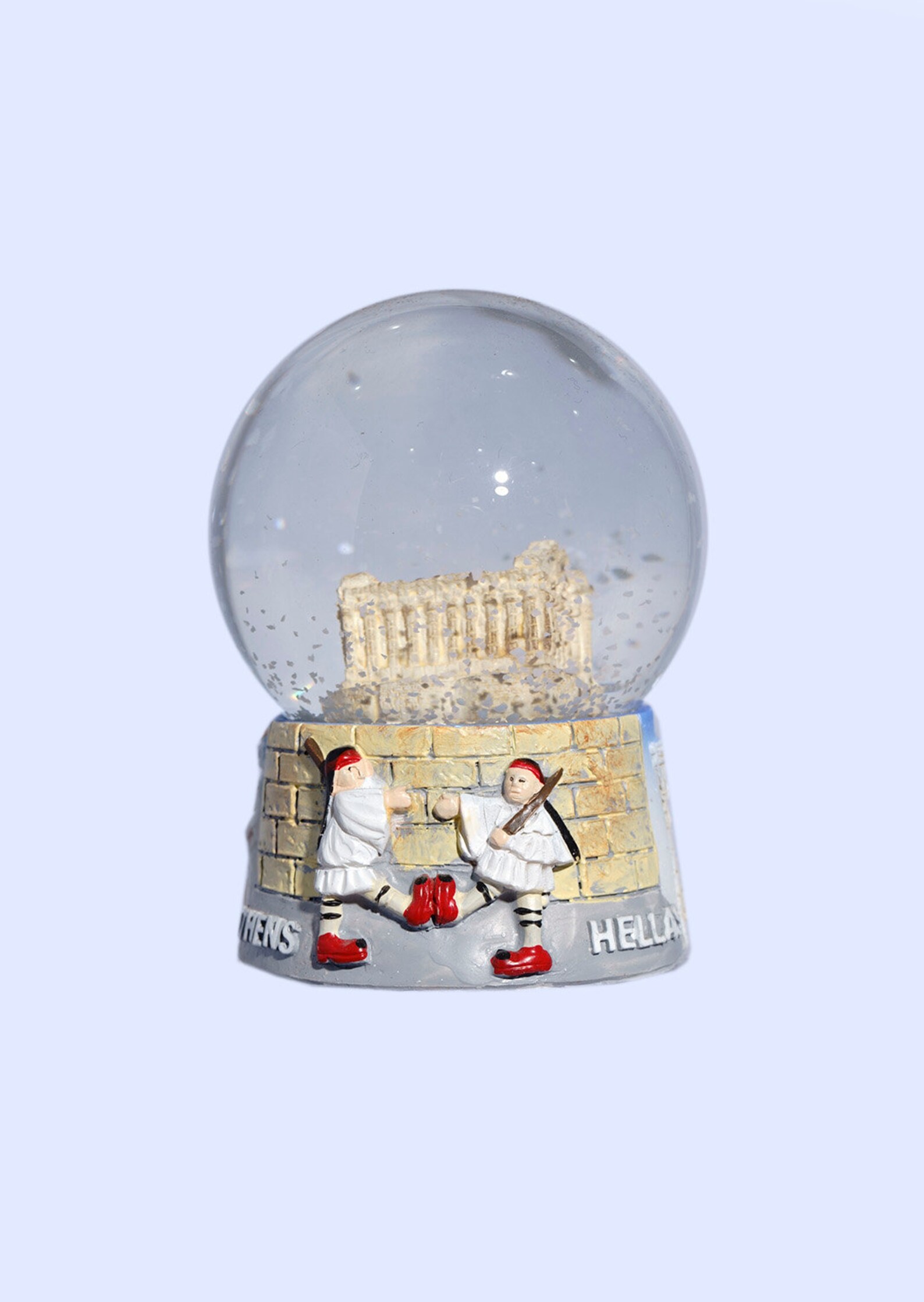 Parthenon Acropolis Snow Globe Snowdome on A Base With Greek - Etsy
