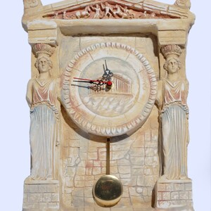 Caryatids Pendulum Wall Clock Sculpture, Women Columns of the ...