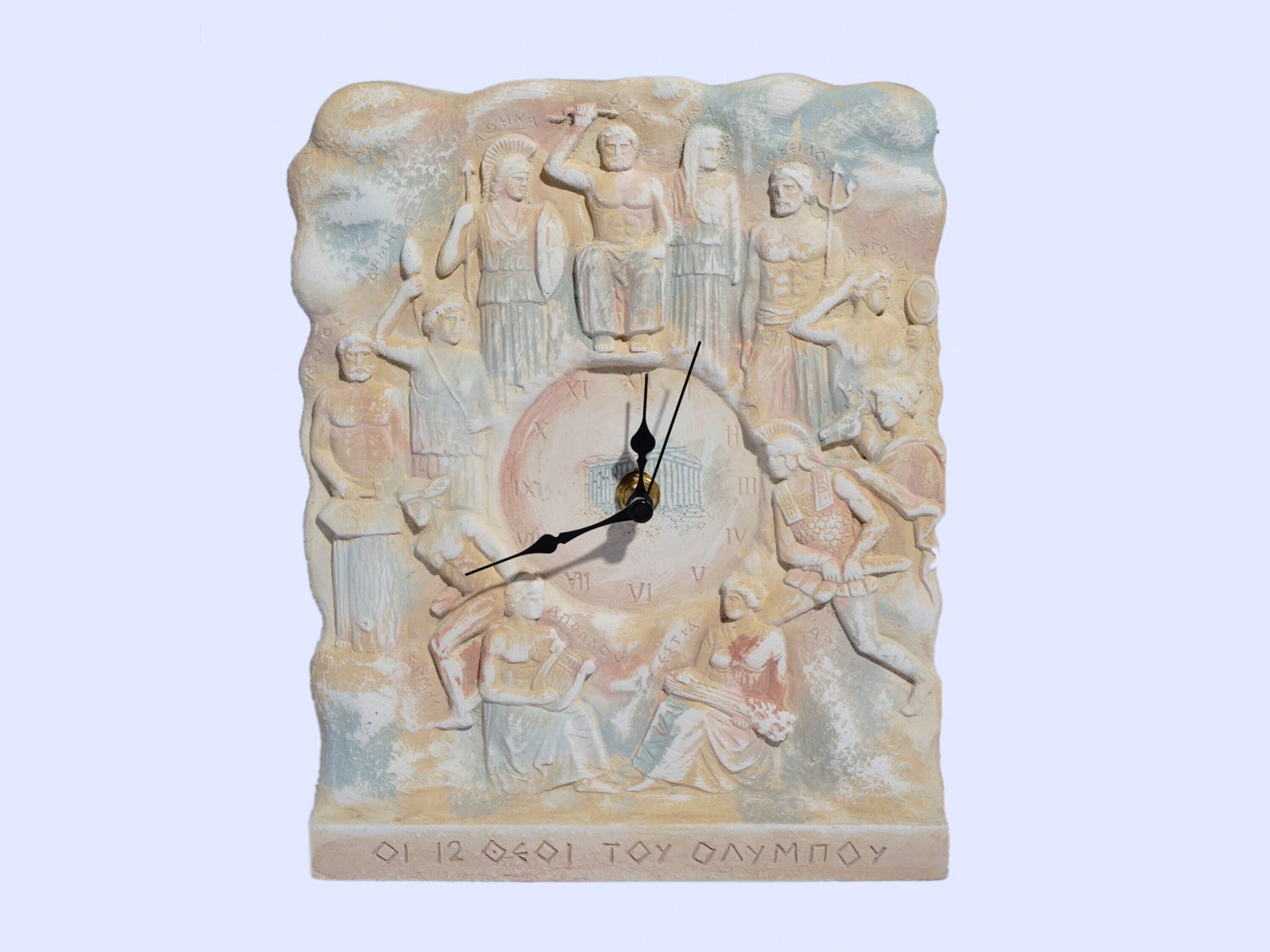 Home & Living Clocks Full Body Ancient Greek Relief Wall Clock With The ...