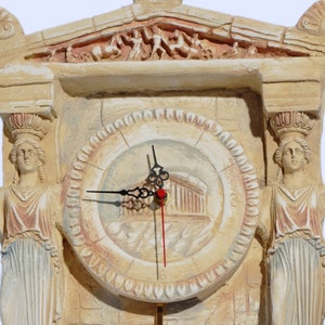 Caryatids Pendulum Wall Clock Sculpture, Women Columns of the ...
